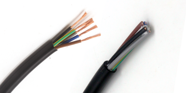 Flexible H05VV-F Wire , 60227 IEC 53 RVV 3 Core Electrical Cable CE ...